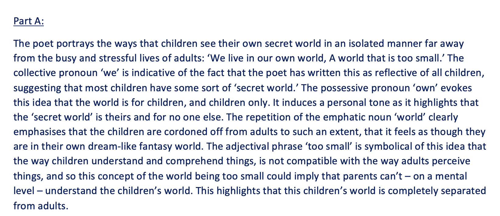 Unseen Poetry Model Answer - GCSE English Literature | Teaching Resources