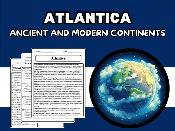 Atlantica - Ancient and Modern Continents Reading Comprehension ...