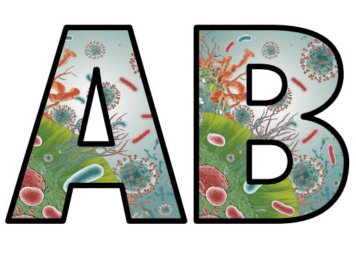 Germs Bacteria Microscope Cells Lettering Set Display Title Letters ...