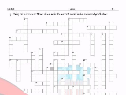 Health And Personal Hygiene Crossword Puzzle Worksheet Teaching Resources