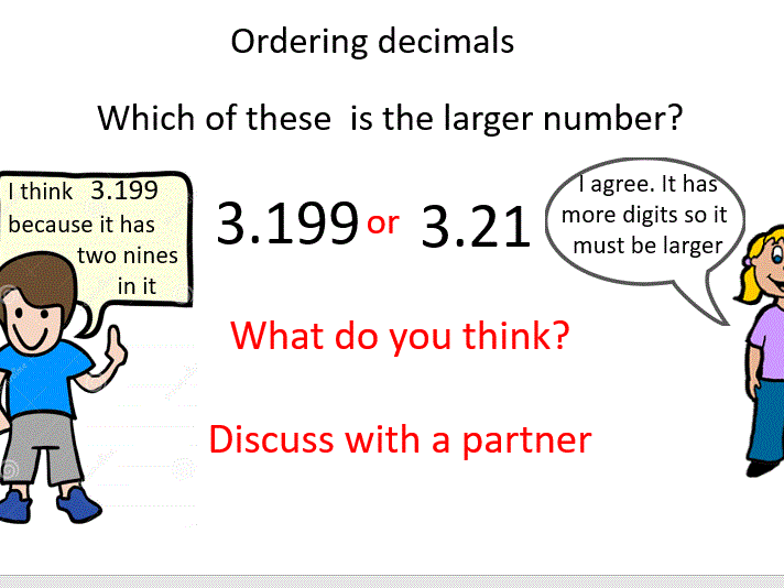 Comparing And Ordering Decimals Numbers Up To 3 Decimal Places