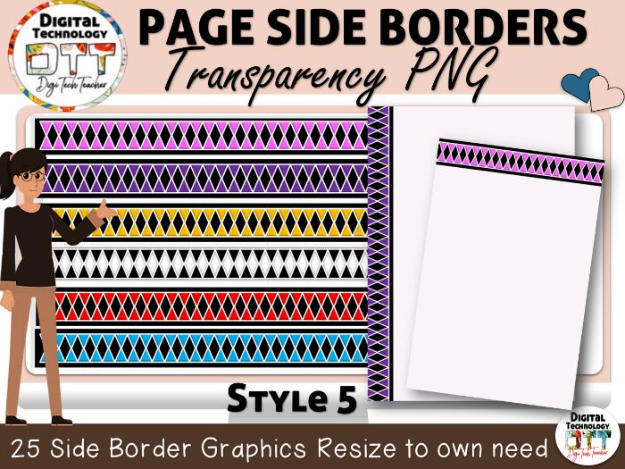 Page Side Borders Style 5 of 6 | Teaching Resources