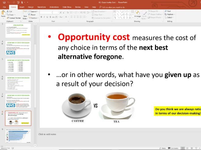02. Opportunity Cost (Slides and Activities) - Edexcel A-Level ...