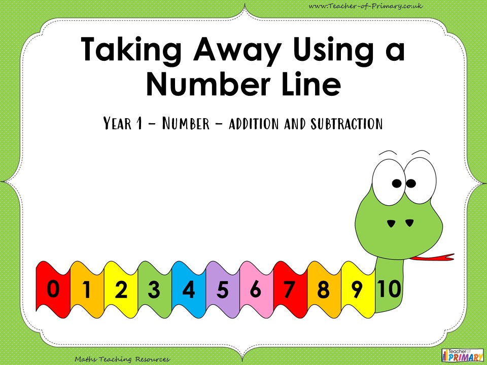 Taking Away Using A Number Line Year 1 Teaching Resources