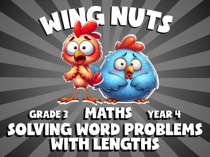 Solving Word Problems with Lengths WING NUTS Maths Game | No-Prep Year ...