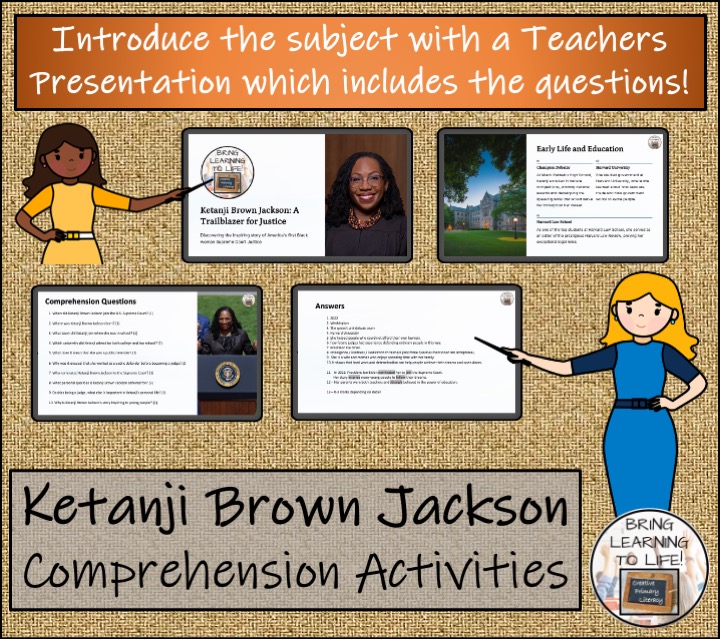 Ketanji Brown Jackson Reading Comprehension Activities | Year 5 or Year ...