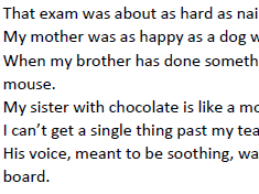 Identify and use similes (differentiated, with answers) by GalvaniseEDU ...