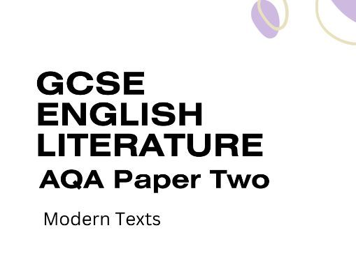 AQA GCSE English Literature – Paper 2 Modern Prose & Drama | Exam-Style ...