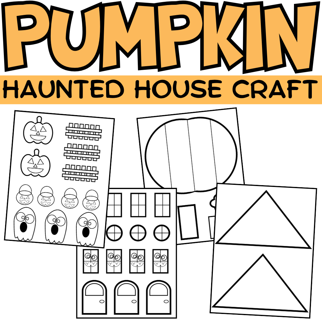 Pumpkin Haunted House Name Art Craft -Halloween / Fall Bulletin Board ...