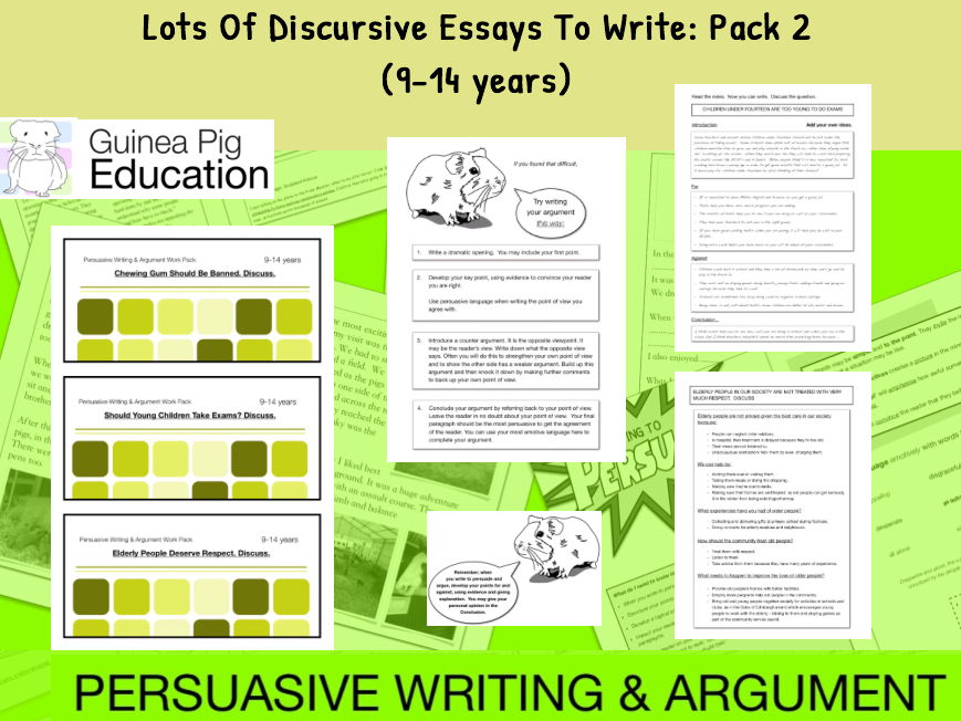 Lots Of Discursive Essays To Write: Pack 2 (9-14 years) | Teaching ...
