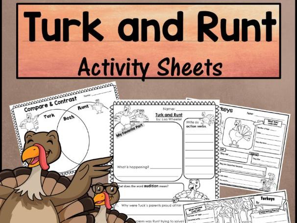 Turk and Runt Activity Sheets *Print and GO!* | Teaching Resources
