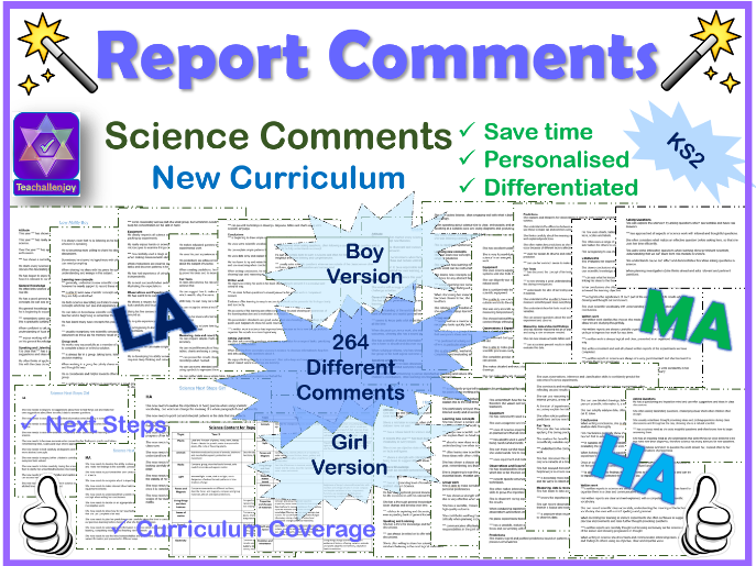 Science Report Comments | Teaching Resources