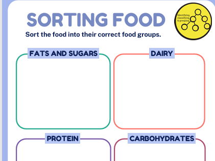 Food group sorting | Teaching Resources