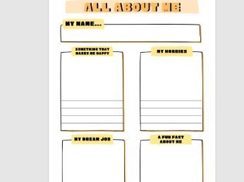 All About Me - Getting to know your students | Teaching Resources