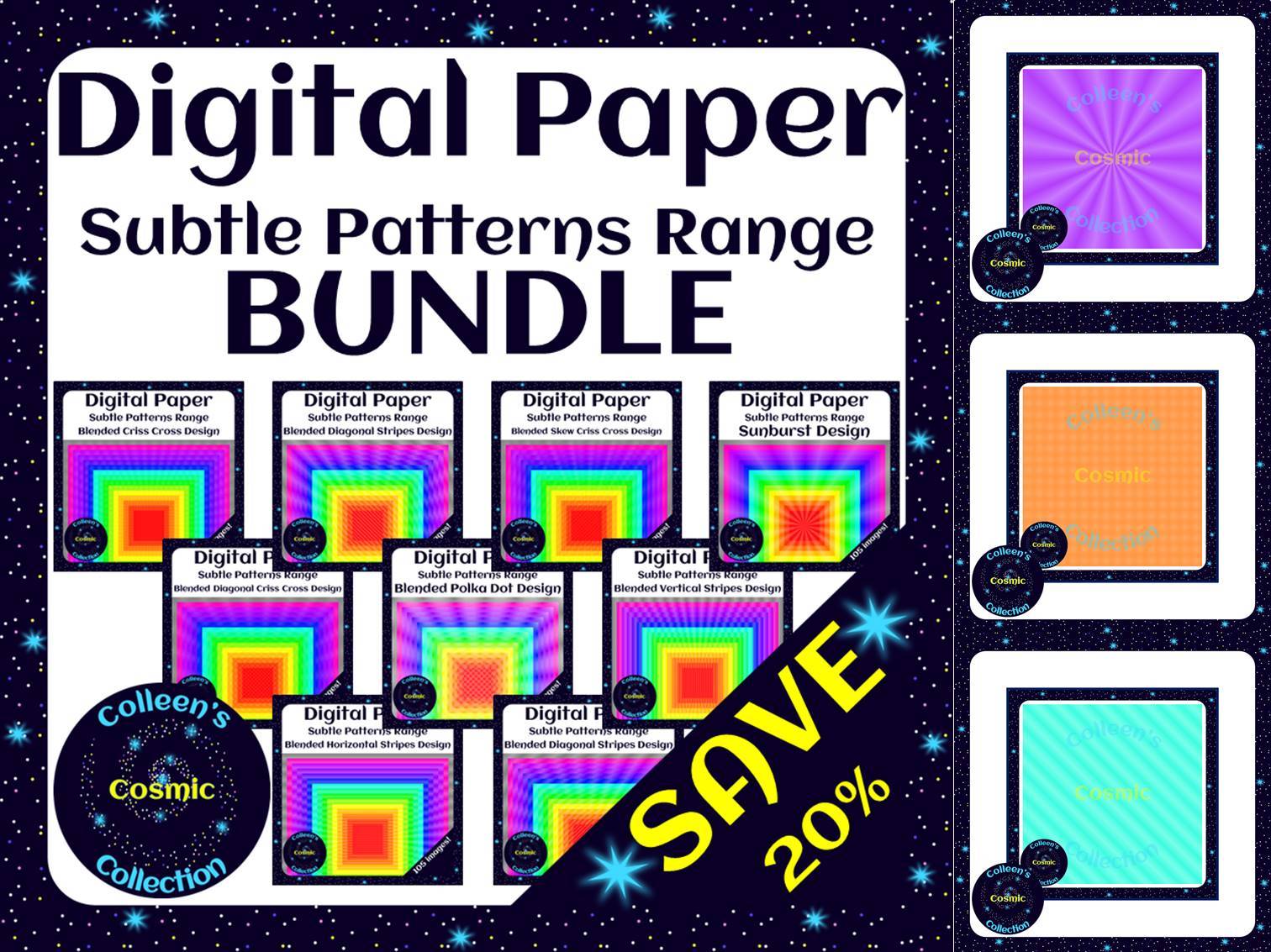 Subtle Patterns Range Digital Paper BUNDLE – Save 20% | Teaching Resources