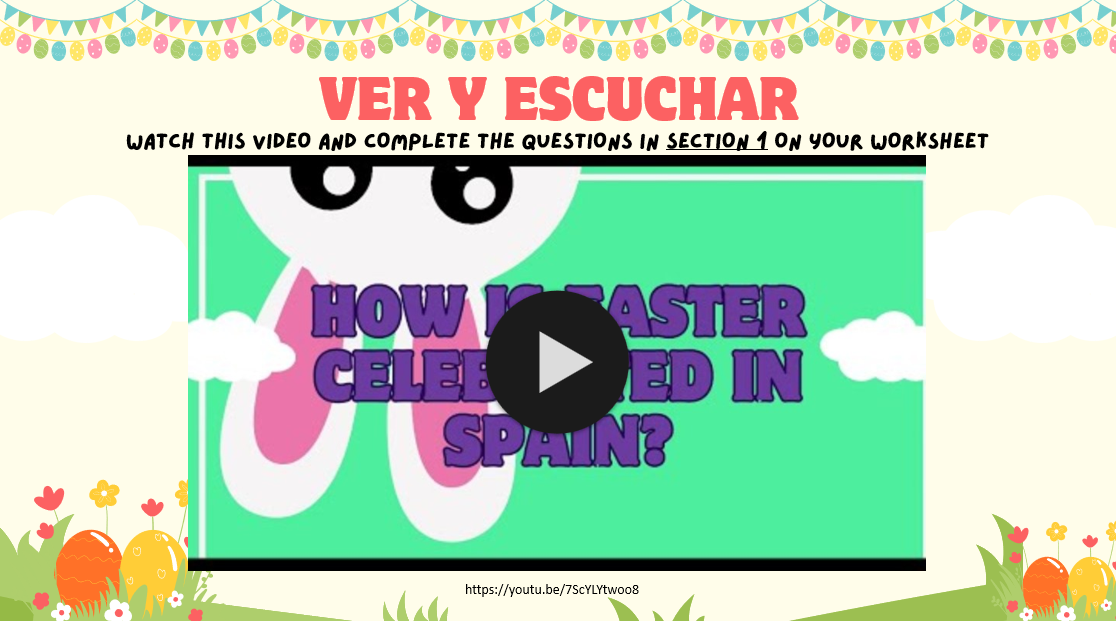 Year 8 or 9 Easter Lesson (La Pascua / Semana Santa / Holy Week) with ...
