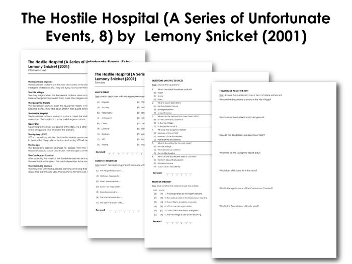 A Series Of Unfortunate Events The Hostile Hospital