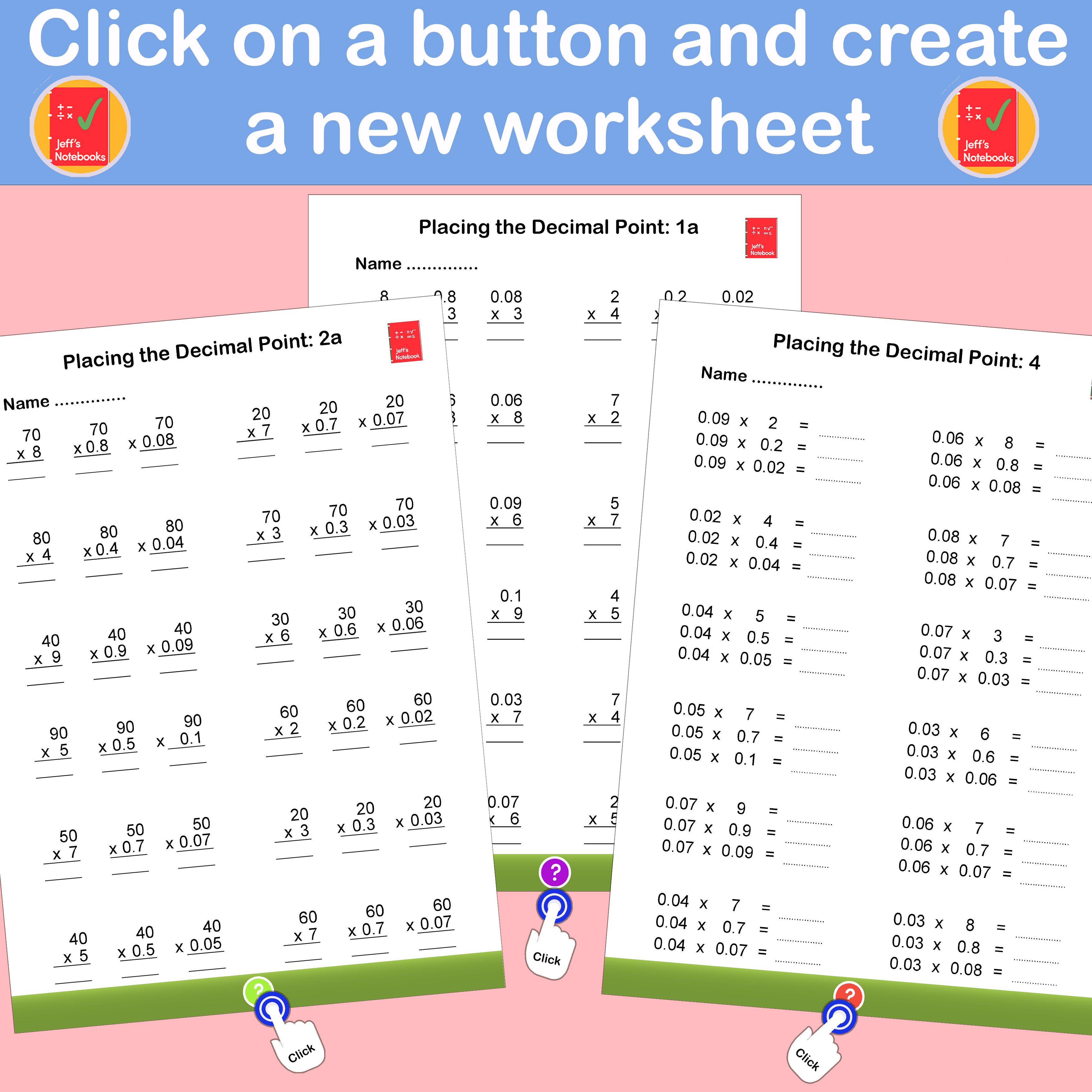 Decimal Multiplication - Placing the Decimal Point | Teaching Resources