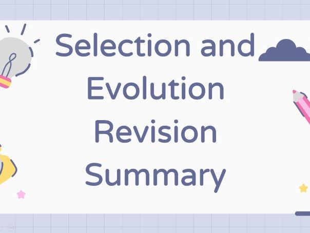 A-Level Biology - Selection and Evolution - Revision Powerpoint and ...
