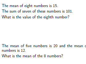 Mean worksheet no 2 (with solutions) | Teaching Resources