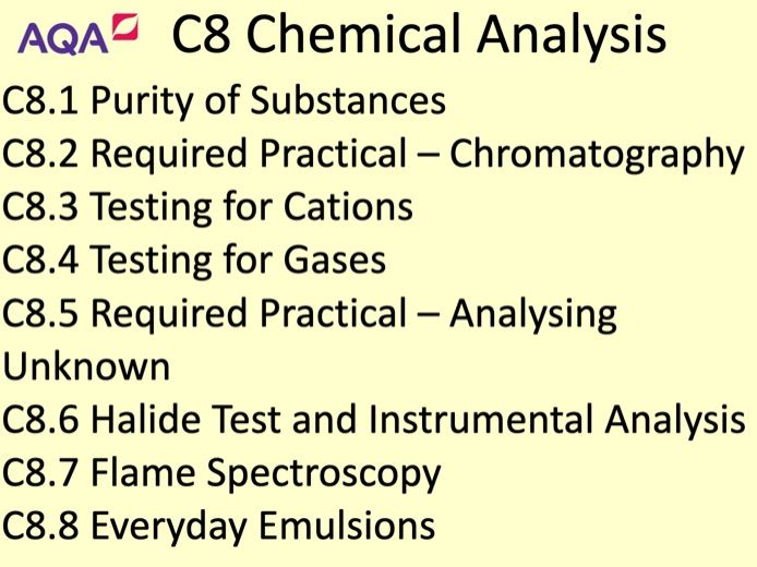 C8.2 Chromatography Required Practical | Teaching Resources