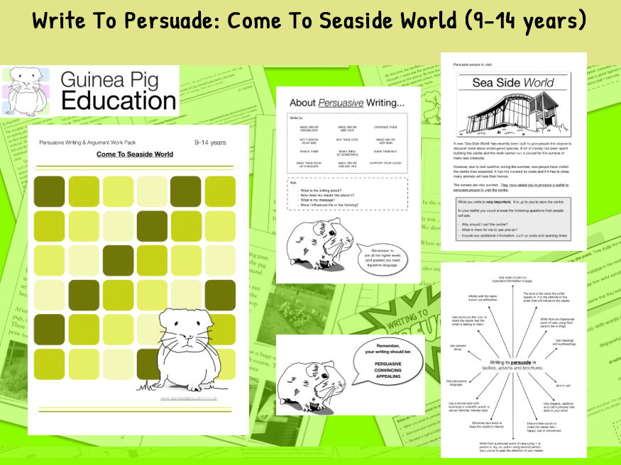 Write To Persuade: Come To Seaside World (9-14 years) | Teaching Resources