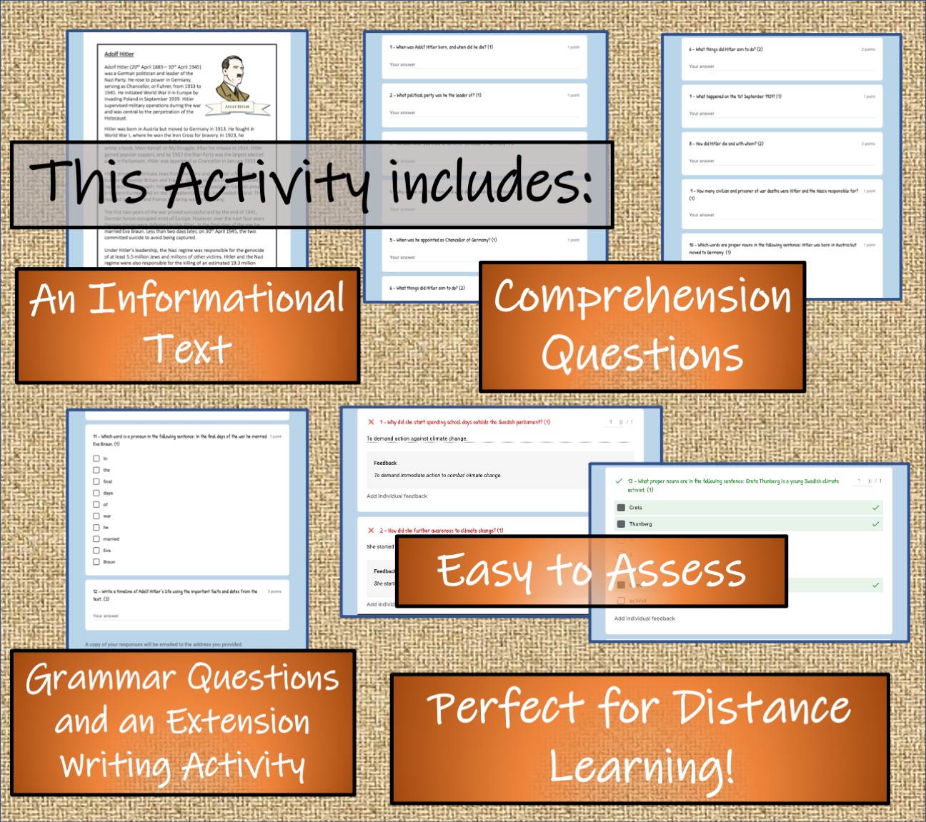 UKS2 Adolf Hitler Reading Comprehension Activity | Digital & Print ...