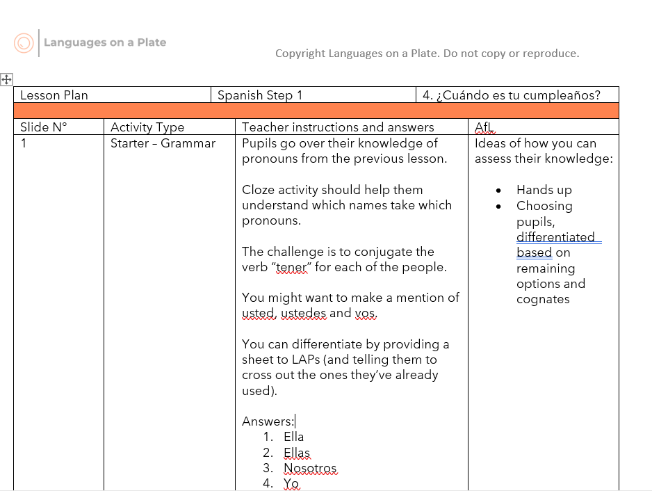 Cuándo es tu cumpleaños | Teaching Resources