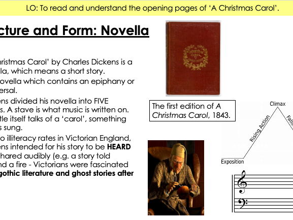 Stave 1 and Preface: A Christmas Carol. Created by GCSE examiner ...
