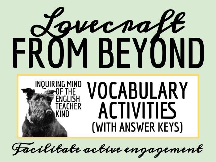 "From Beyond" by H.P. Lovecraft Vocabulary Activities | Teaching Resources