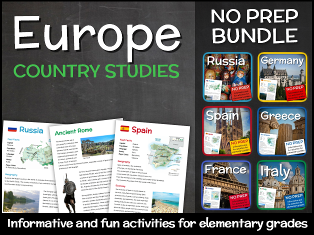 Country Studies Bundle for Elementary Grades (European countries ... Country Studies Bundle for Elementary Grades (European countries ...