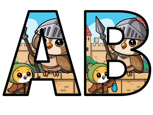 Christopher Denise Knight Owl Book Lettering Set Display Title Letters ...