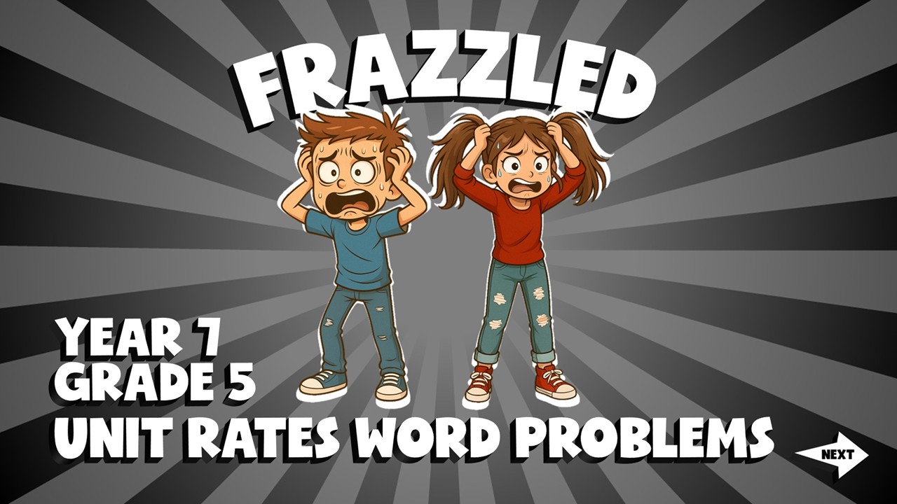 Unit Rates Word Problems FRAZZLED Maths Game | No-Prep Year 7 Review ...
