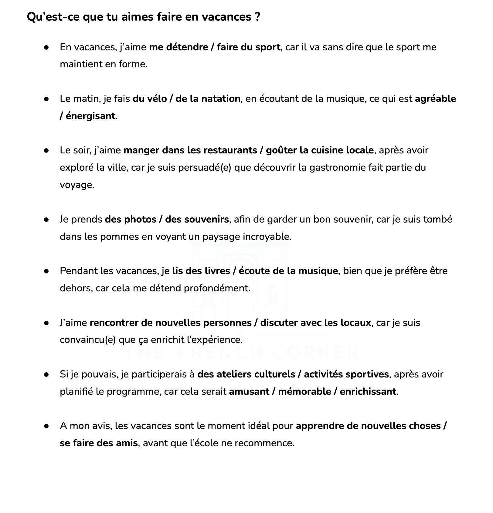 FREE 2026 GCSE French Speaking Exam (New Spec) Higher Tier - Reading ...
