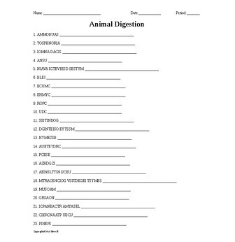 Animal Science Vocabulary Words