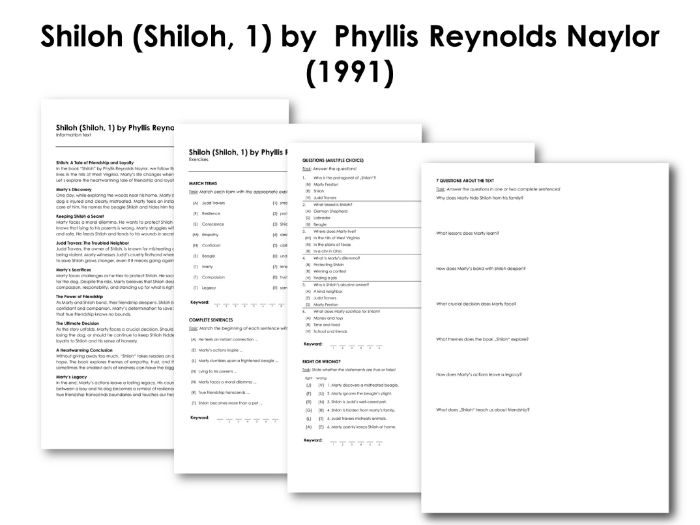 Shiloh (Shiloh, 1) by Phyllis Reynolds Naylor (1991) | Teaching Resources