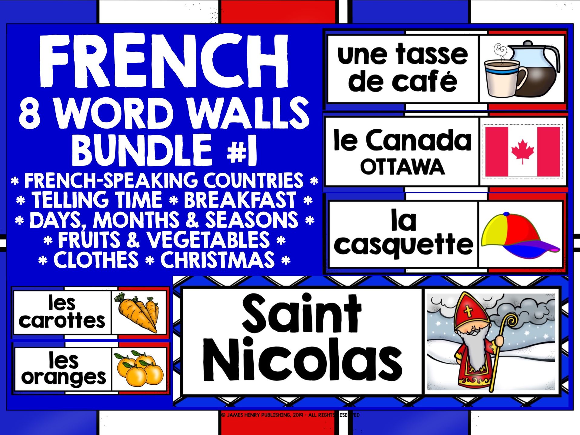French Word Collage