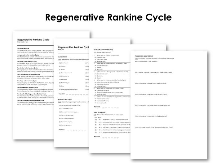 Regenerative Rankine Cycle | Teaching Resources