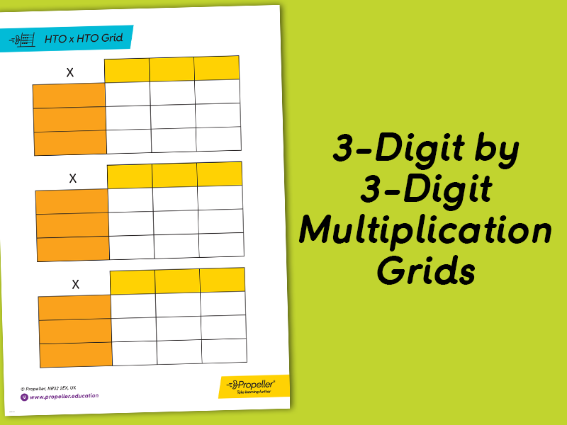3 Digit By 3 Digit Multiplication Grids Teaching Resources