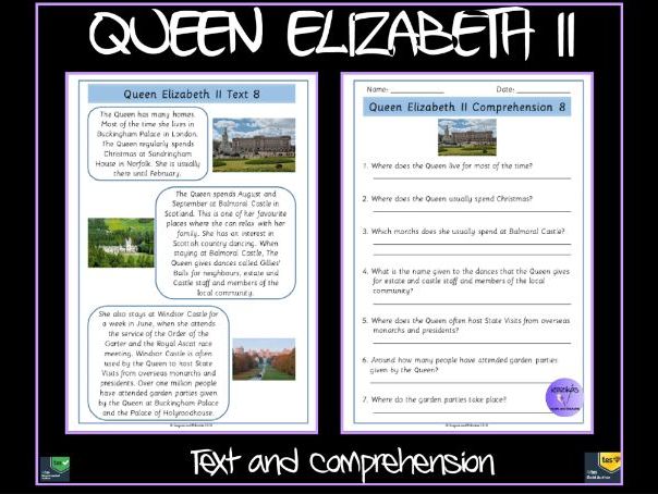 Queen Elizabeth Information Text and Comprehension by Krazikas ...