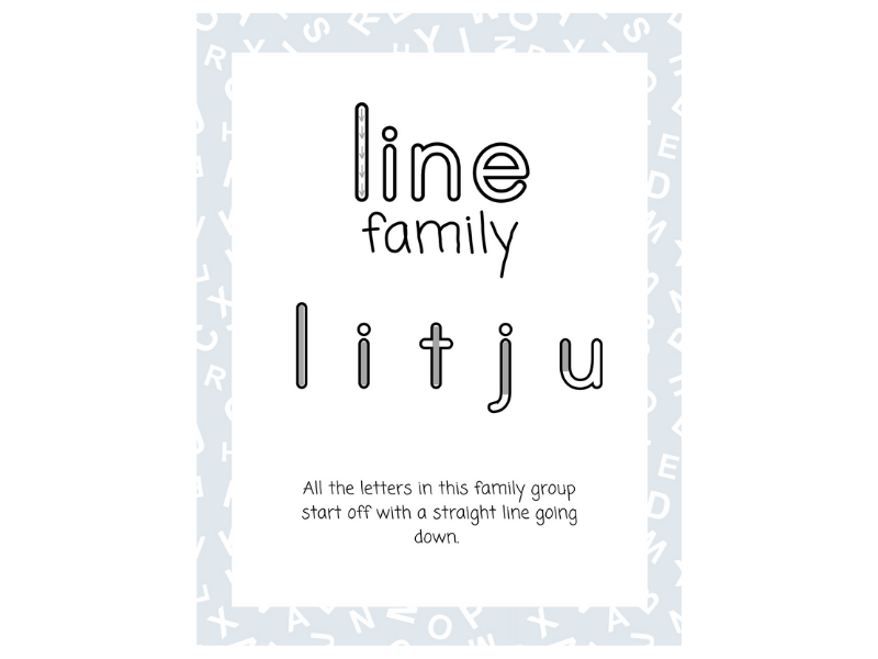 Line Family Letter Worksheet | Teaching Resources