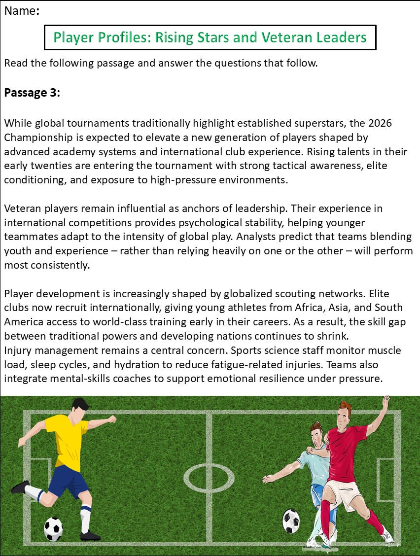 2026 World Cup Informational Texts | Reading Comprehension | Soccer ...