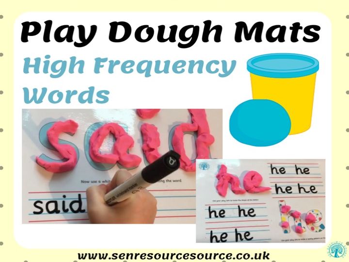Sight words play dough mats | Teaching Resources