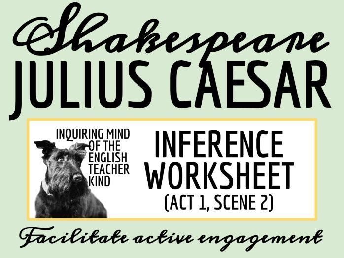 Julius Caesar Act 1 Scene 2 Close Reading Analysis Worksheet and Answer ...