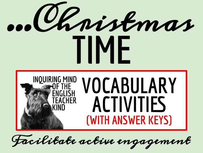 "At Christmas Time" by Anton Chekhov Vocabulary Activities | World ...