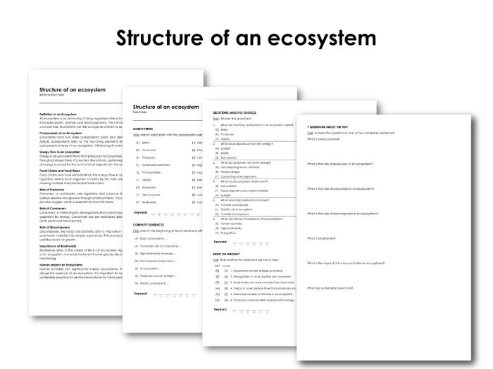 Structure of an ecosystem | Teaching Resources