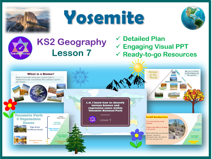 Yosemite National Park Biomes and Vegetation Zones Lesson 7 | Teaching ...