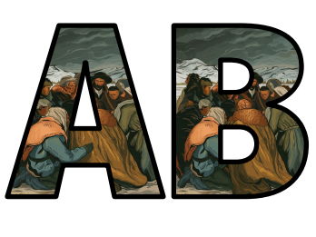 Donner Party in 1846-47 Huddled Lettering Set Display Title Letters ...