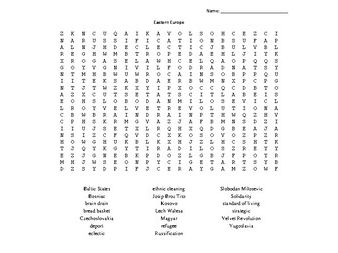 Middle School Geography Vocabulary Word Search Bundle for Distance ...