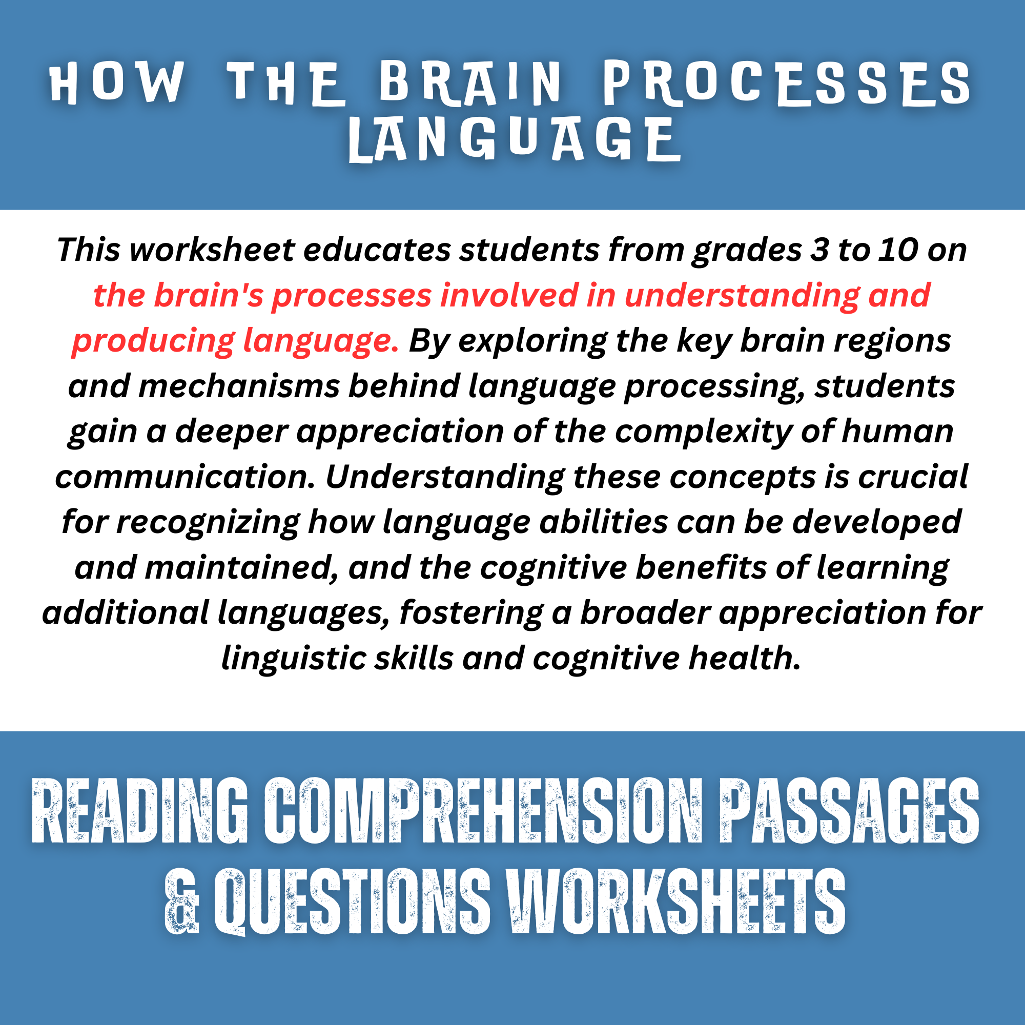 How the Brain Processes Language -Psychology and Human Behavior Reading ...